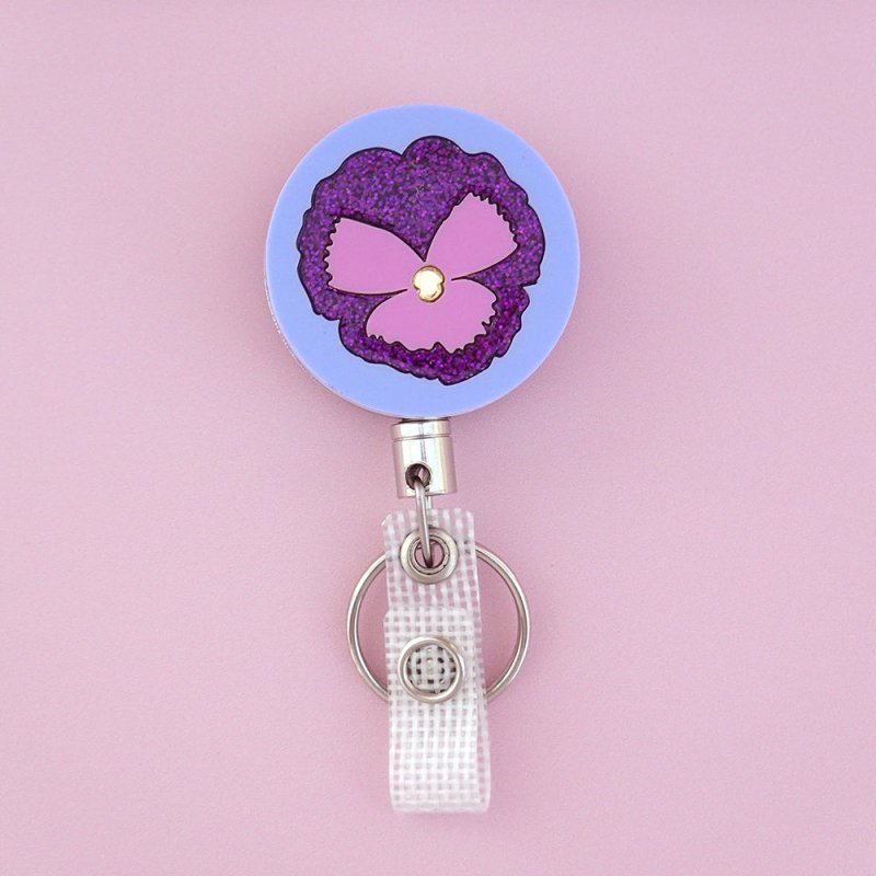 Flower Badge Reel | Durable Badge Reel – KIN & PAR PTY LTD